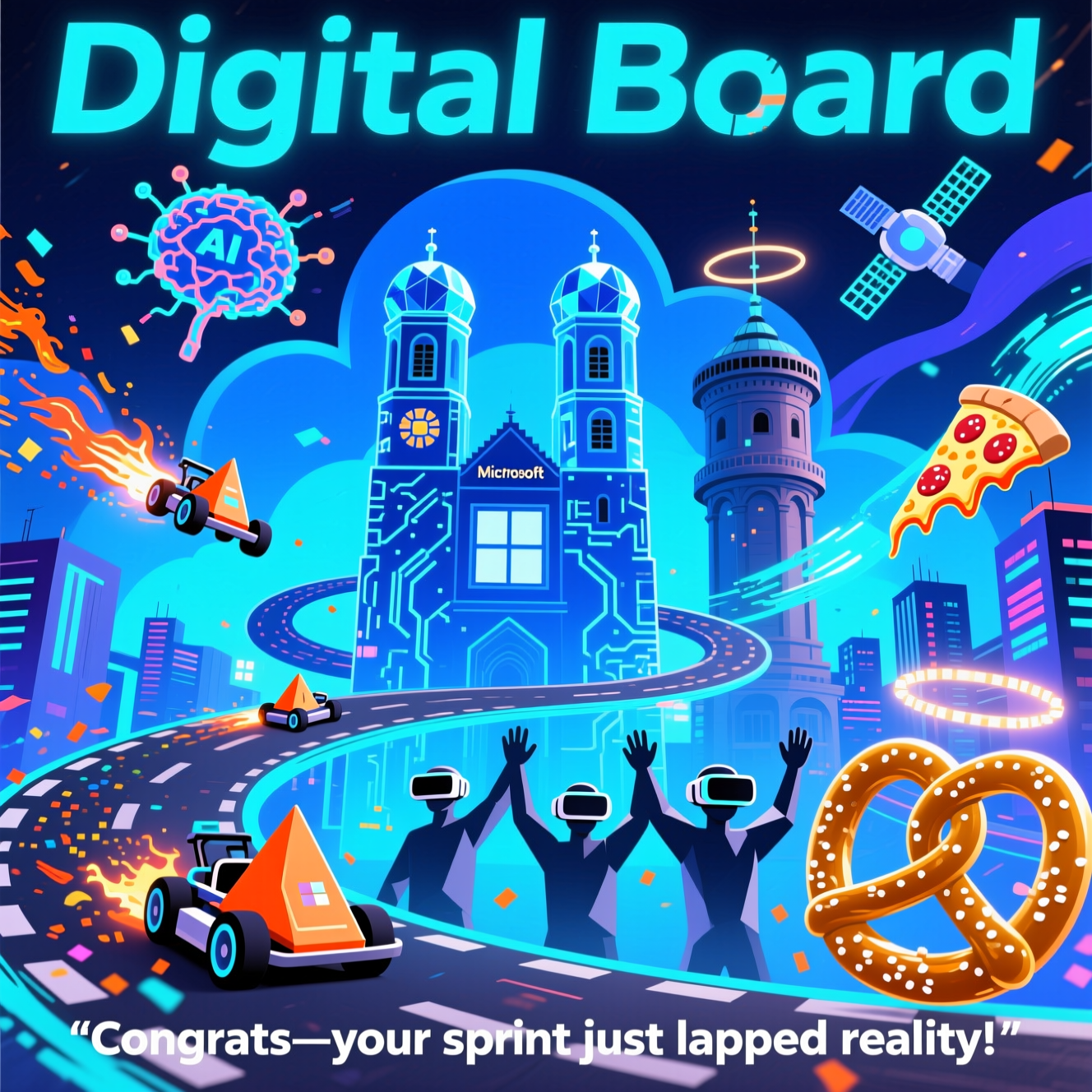 Digital Art Congratulations Cards - Silly Robot Cards