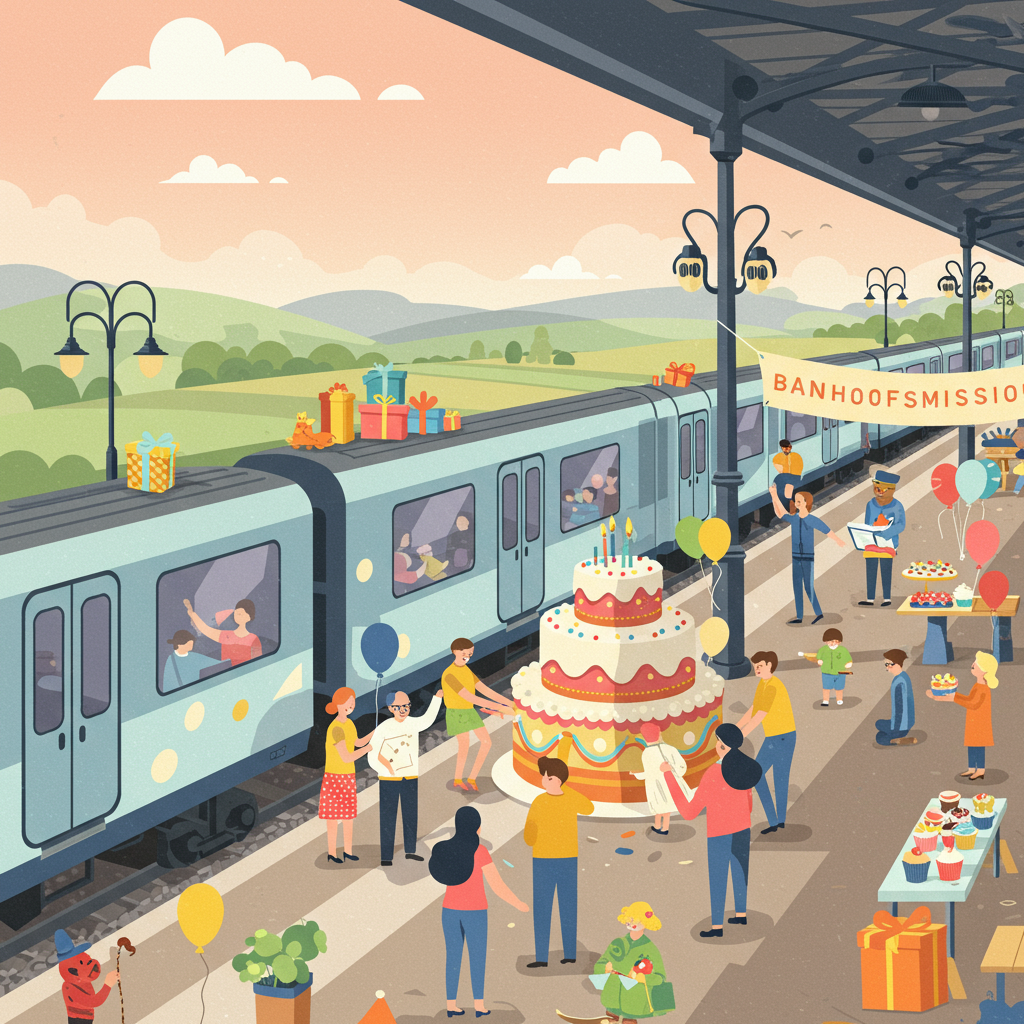 Train Themes Birthday Cards - Silly Robot Cards