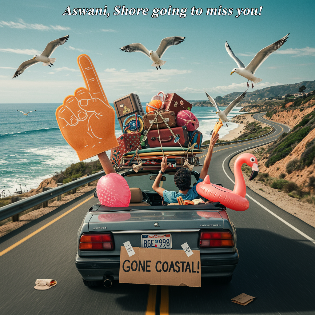 Waving Goodbye Farewell Cards - Silly Robot Cards