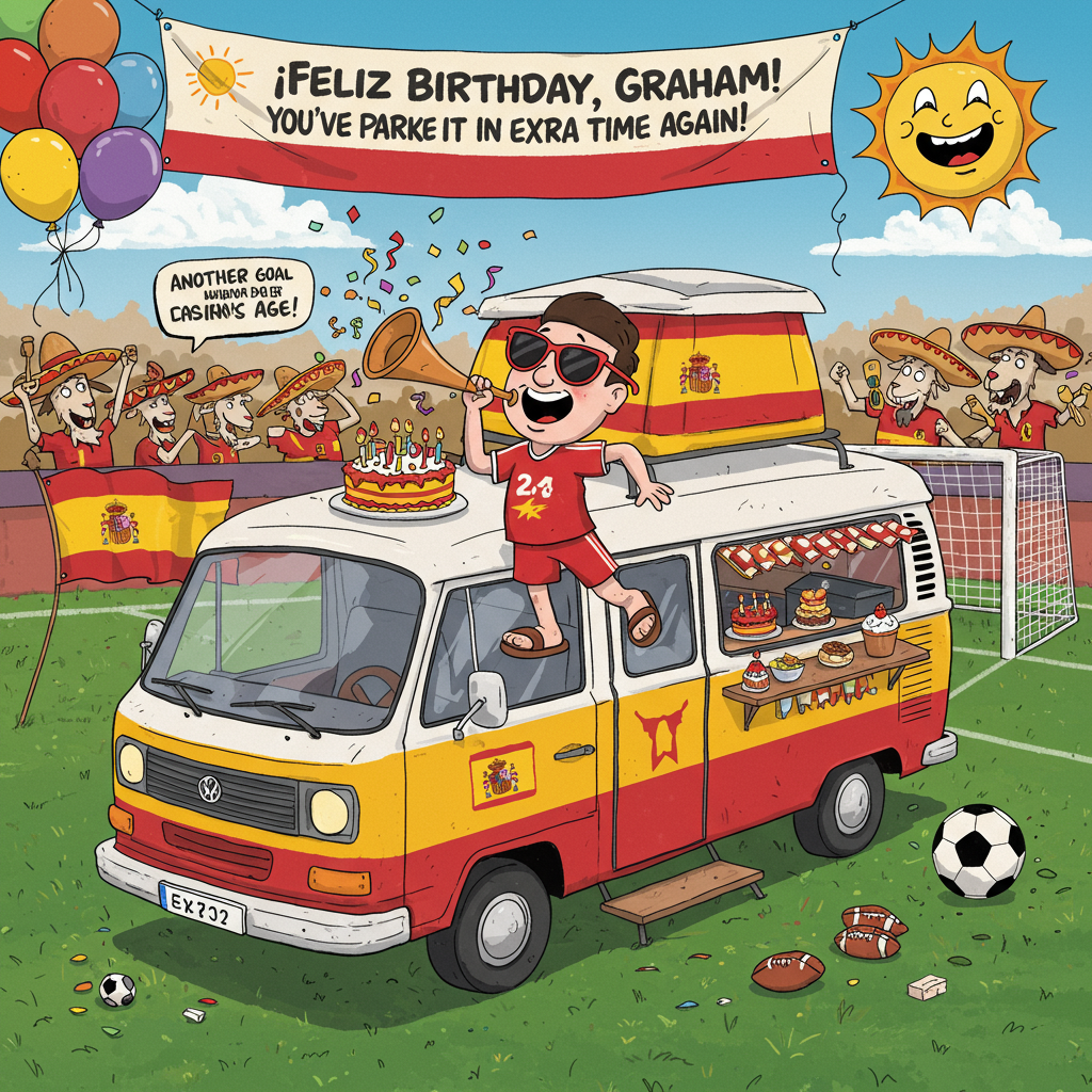 Food (Tapas, Birthday Cakes) Birthday Cards - Silly Robot Cards