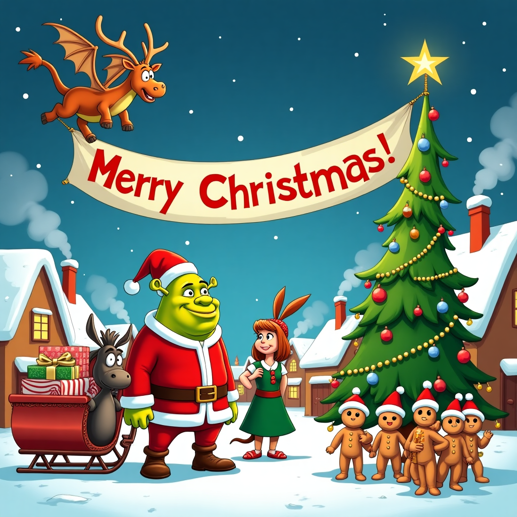 Shrek Christmas Cards - Silly Robot Cards