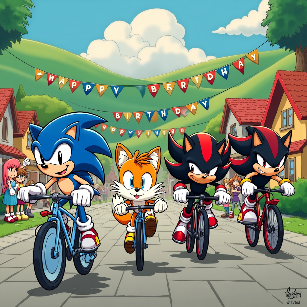 Shadow the Hedgehog Birthday Cards - Silly Robot Cards