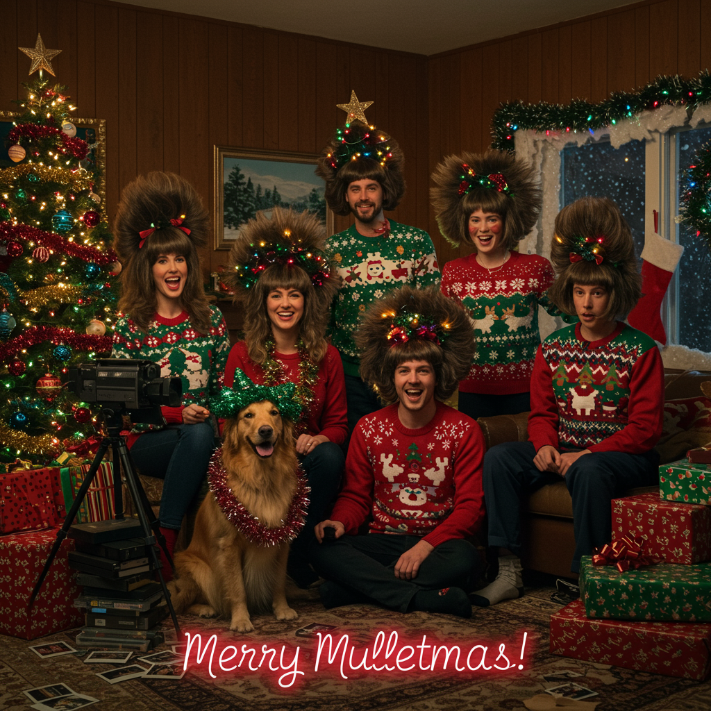 Mullets Christmas Cards - Silly Robot Cards