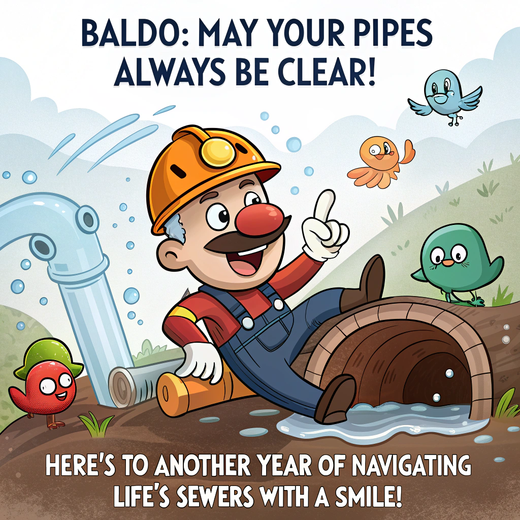 Pipe Laying Birthday Cards - Silly Robot Cards