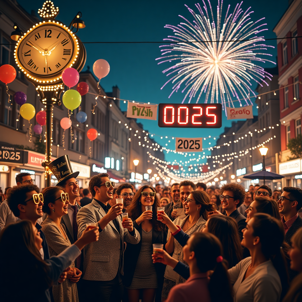 End of Year Celebration New Year Cards - Silly Robot Cards