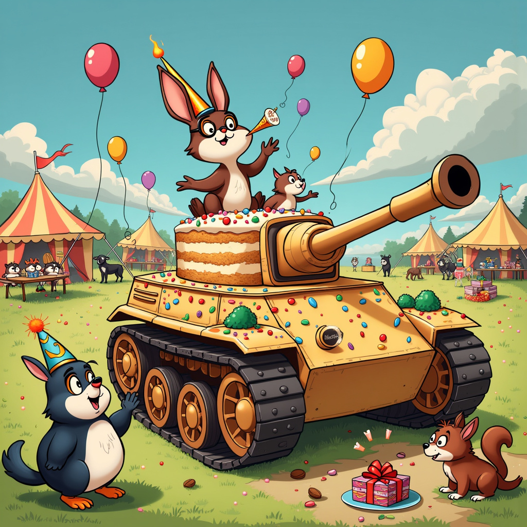 2) Birthday AI Generated Card - Tank (34b2a)