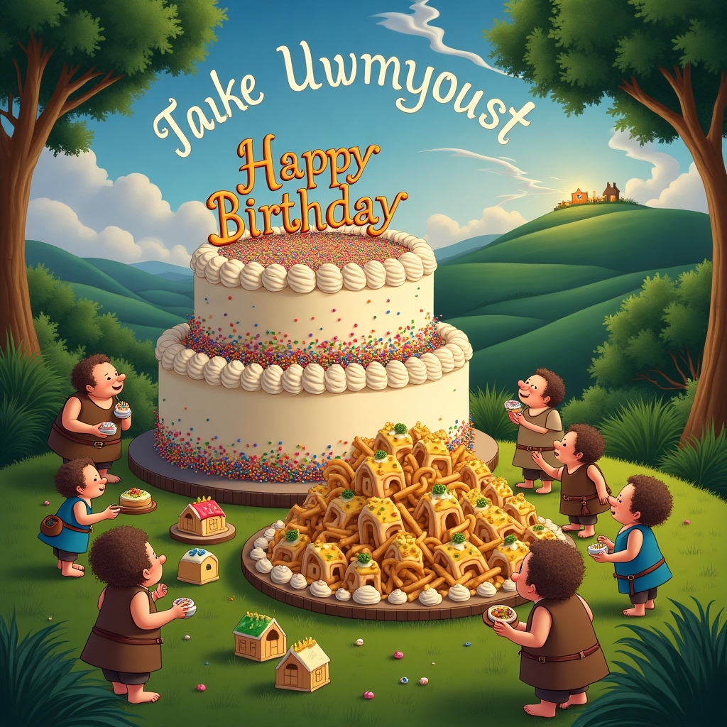 Maxfield Parrish-inspired sky Birthday Cards - Silly Robot Cards