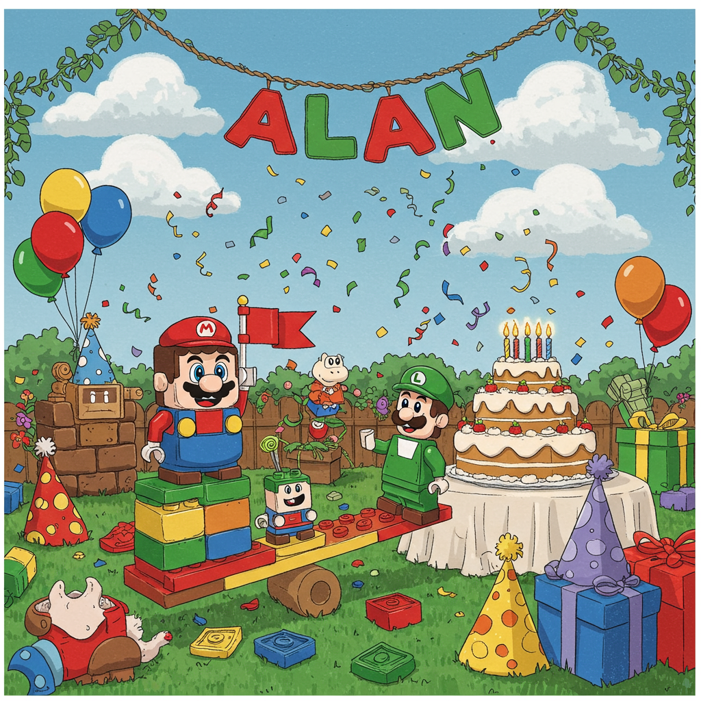 Colorful Illustration Birthday Cards - Silly Robot Cards