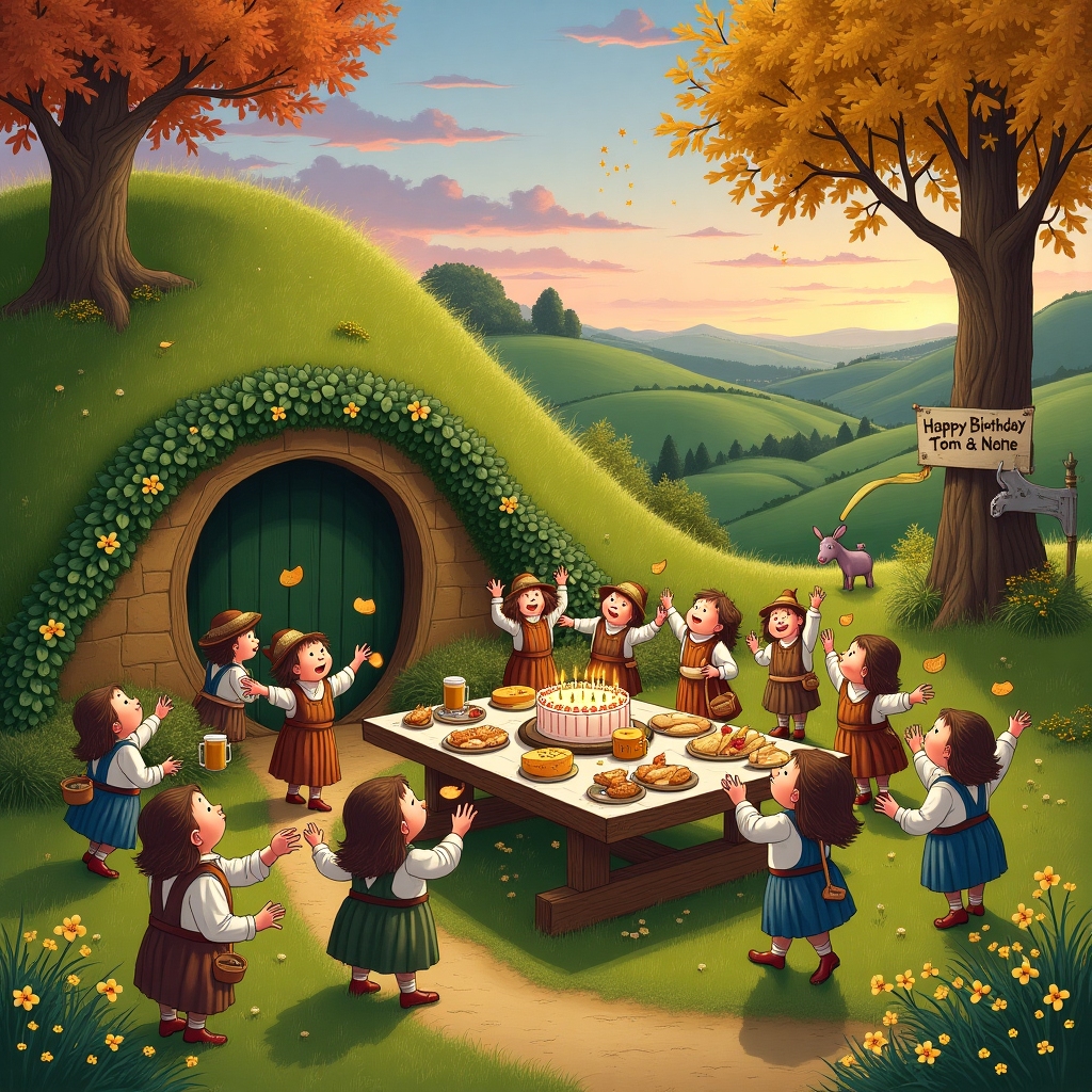 Hobbit Celebration Birthday Cards - Silly Robot Cards