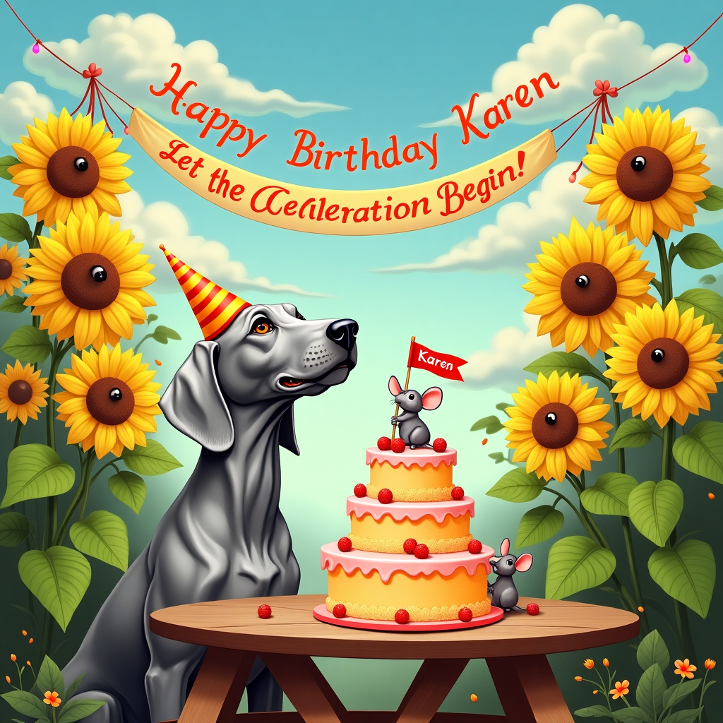 Gardens Birthday Cards - Silly Robot Cards