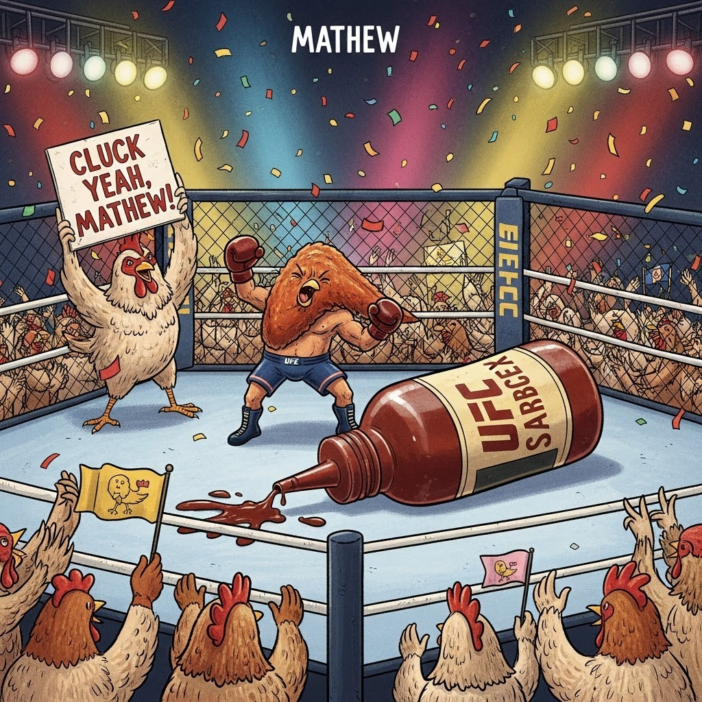 1) Birthday AI Generated Card - Chicken wings , UFC Fighting, WWE, and ...