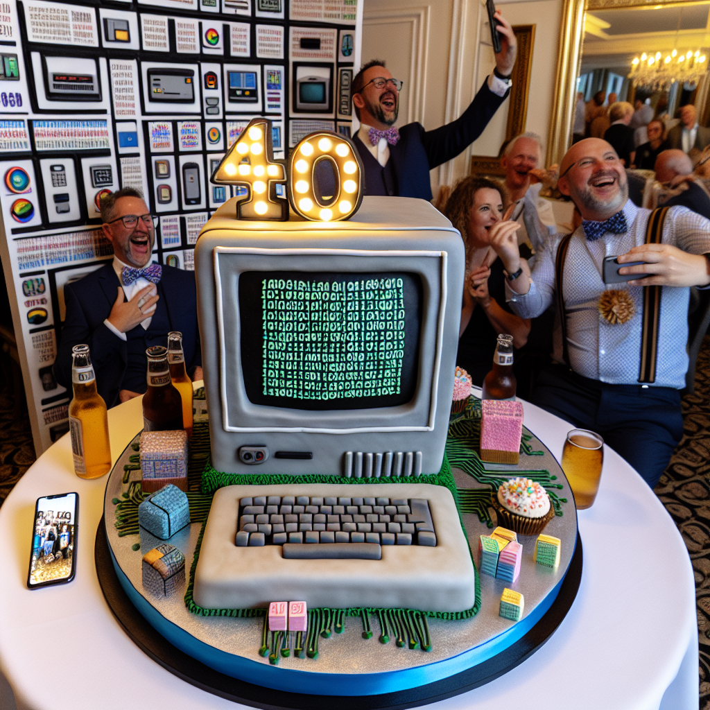 2) Birthday AI Generated Card - Computers, PC, Technology, 40th ...