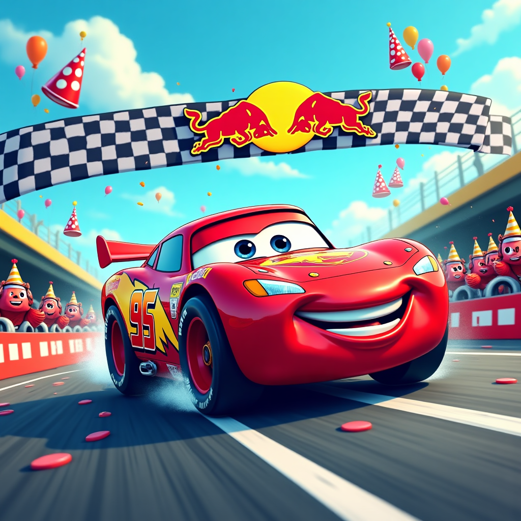 Lightning Mcqueen Birthday Cards - Silly Robot Cards