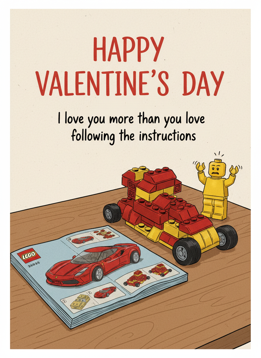 Future Building Valentines Cards - Silly Robot Cards