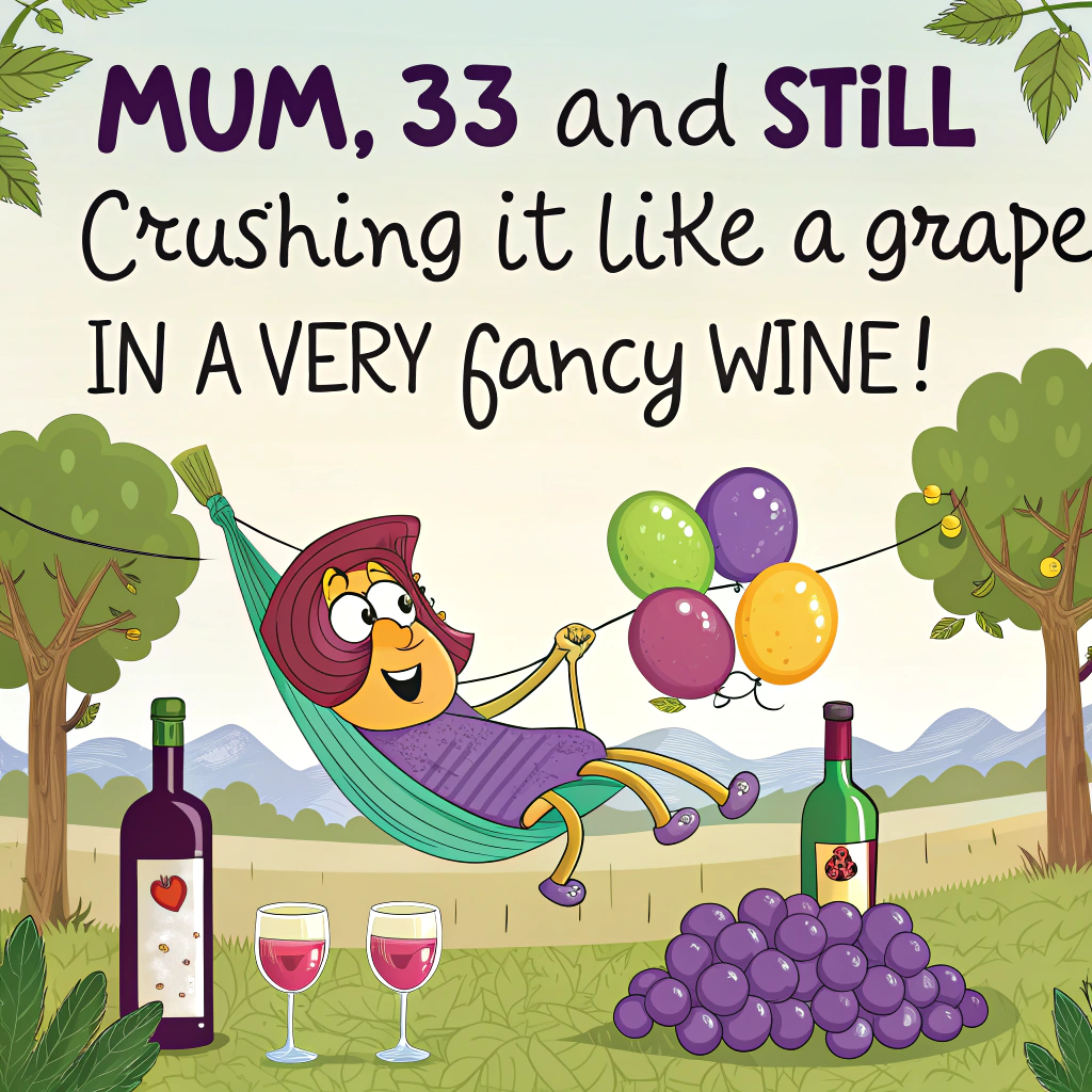Grape Characters Birthday Cards - Silly Robot Cards