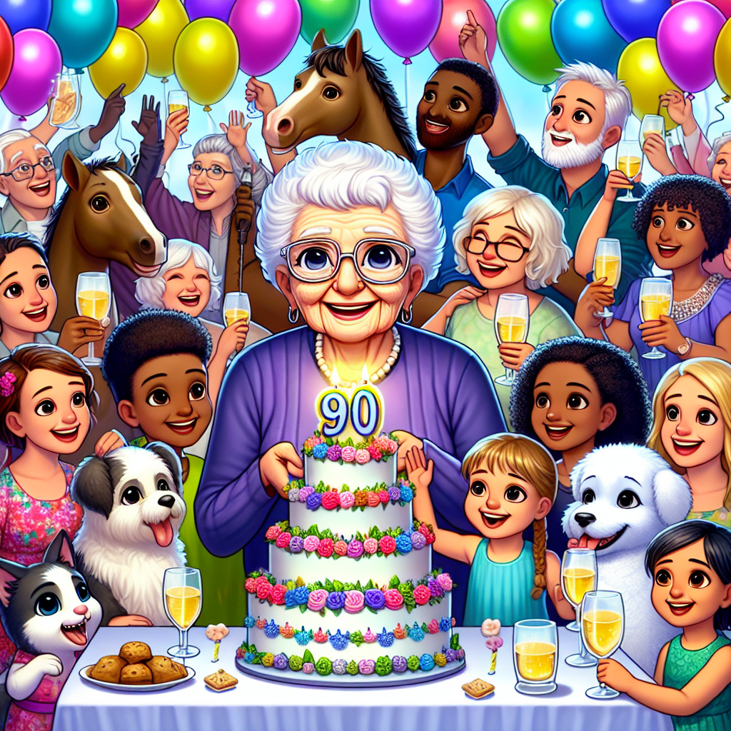 2) Birthday AI Generated Card - Grandma, short curly white hair, no ...