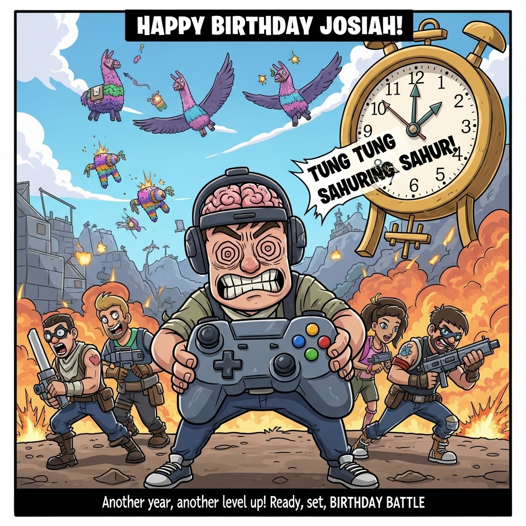 Brain Rot Birthday Cards - Silly Robot Cards