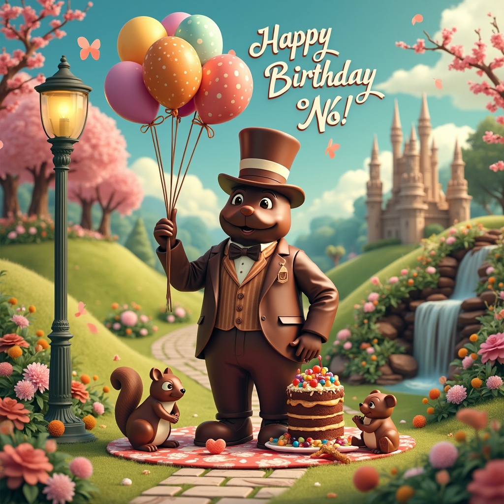 Candy Land Birthday Cards - Silly Robot Cards