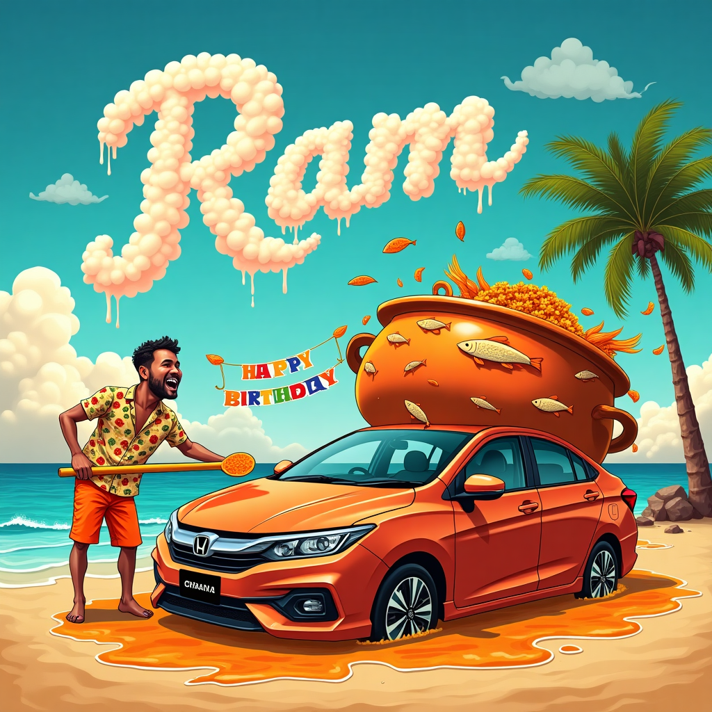 Honda City Car Birthday Cards - Silly Robot Cards