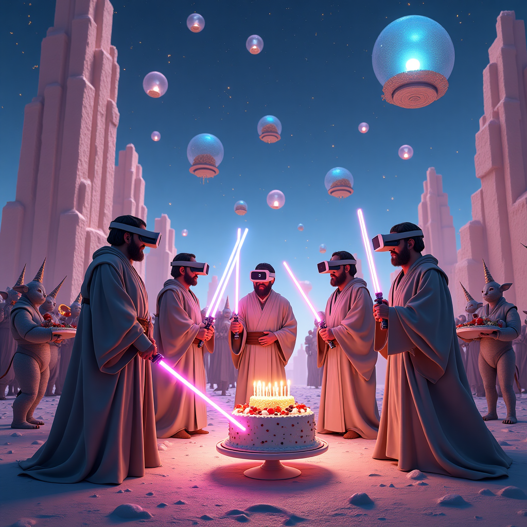 Holographic Imagery Birthday Cards - Silly Robot Cards