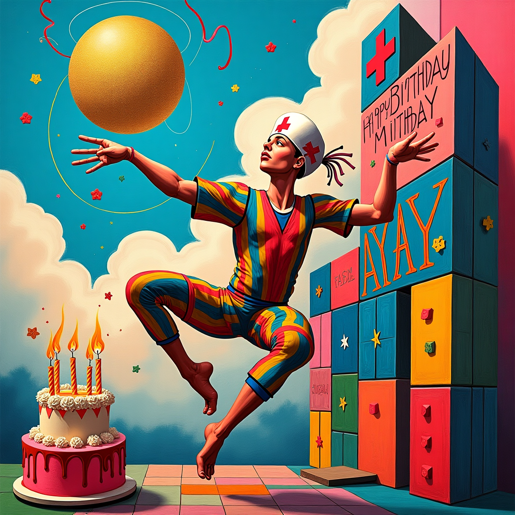 Male Stripper Persona Birthday Cards - Silly Robot Cards