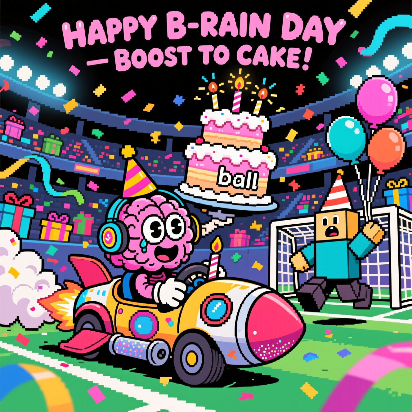 Brain Rot Birthday Cards - Silly Robot Cards