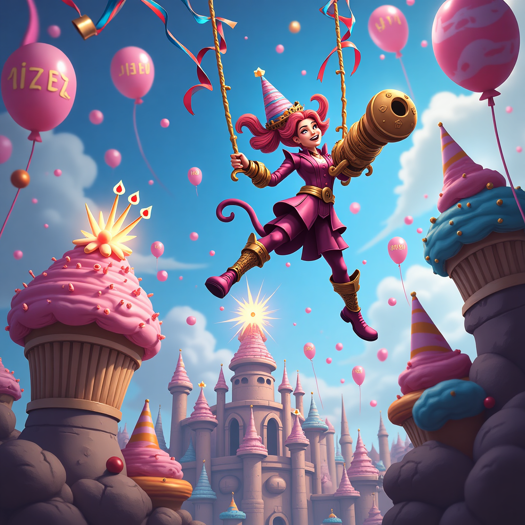 Jinx from League of Legends Birthday Cards - Silly Robot Cards