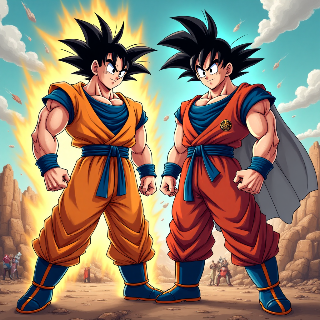 Goku from Dragon Ball Z Birthday Cards - Silly Robot Cards