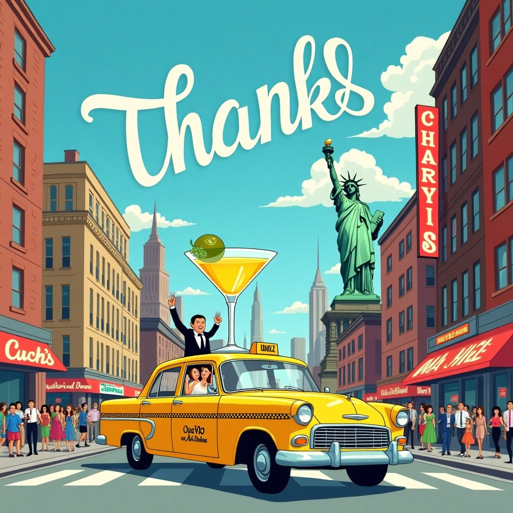 Iconic Landmarks Thank You Cards - Silly Robot Cards