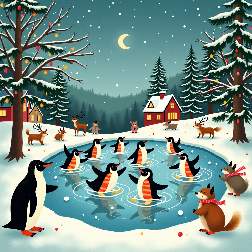 Storybook Aesthetic Christmas Cards - Silly Robot Cards