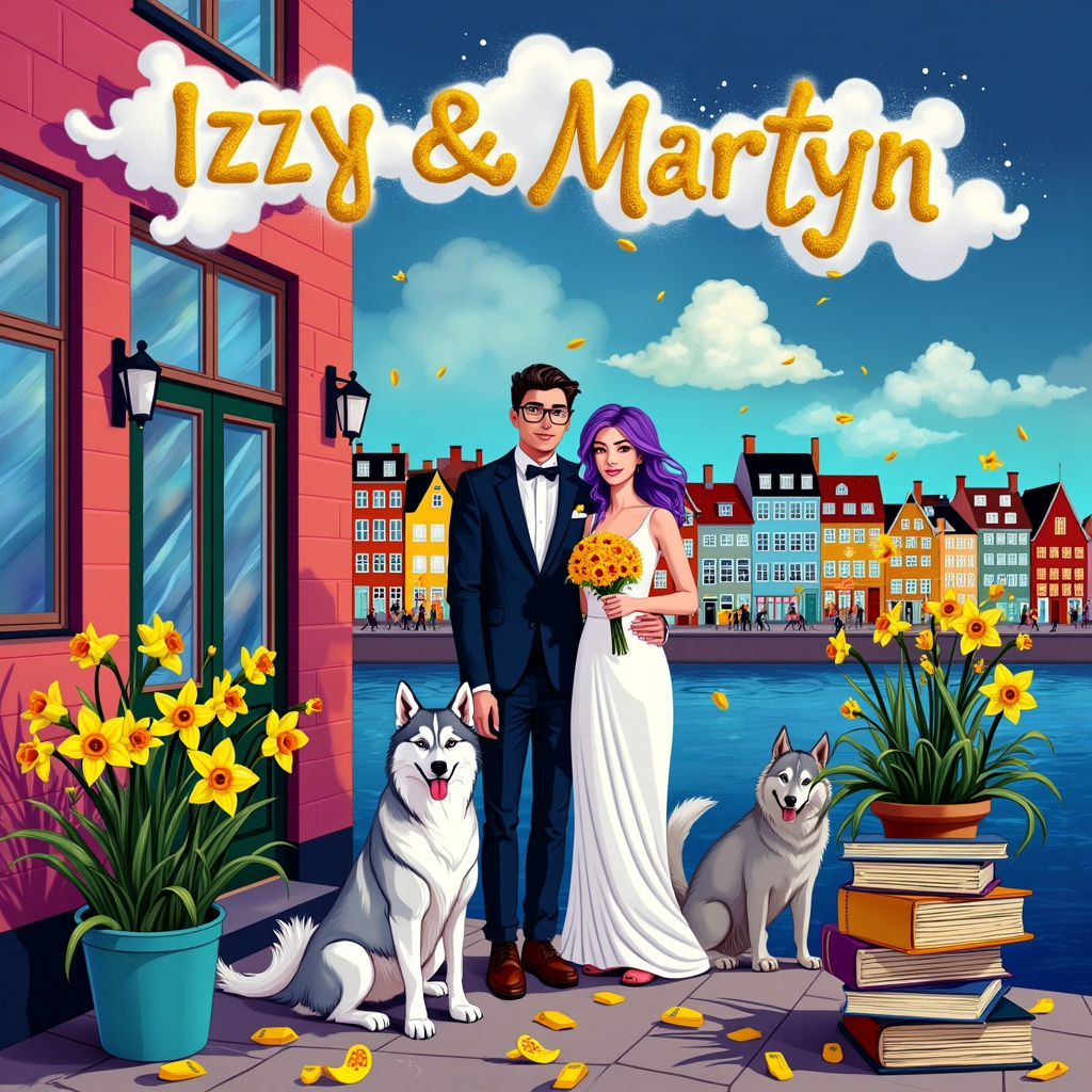 Colorful Aesthetics Wedding Cards - Silly Robot Cards