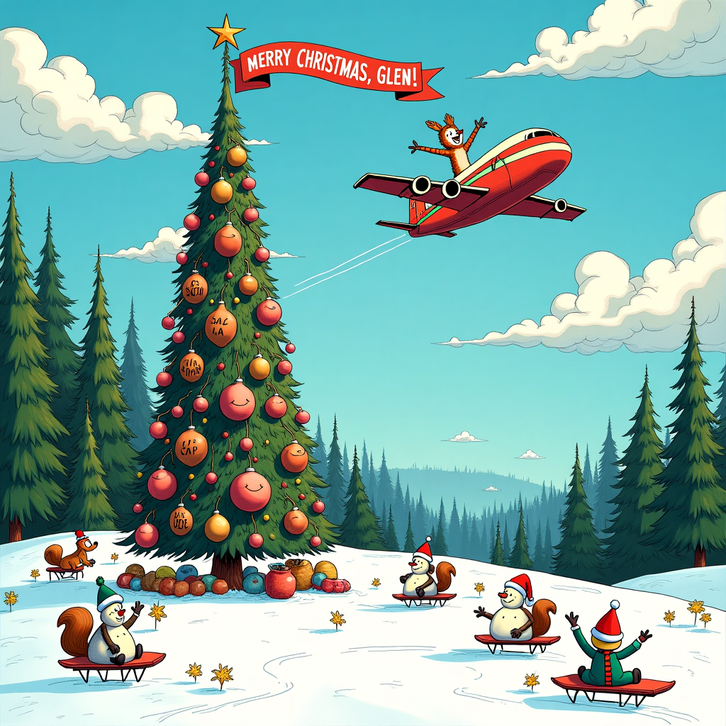 Nostalgic Art Styles Christmas Cards - Silly Robot Cards