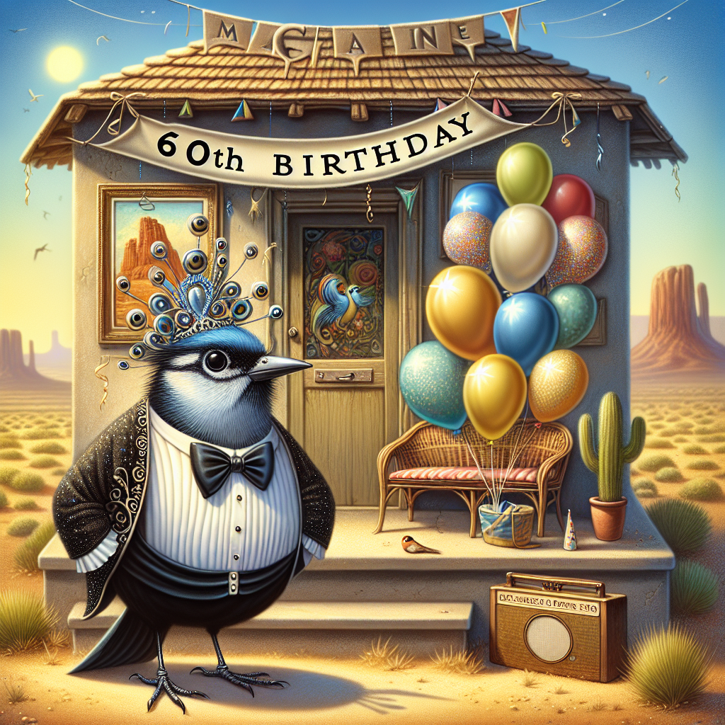 2) Birthday AI Generated Card - 60th birthday of contemporary art ...