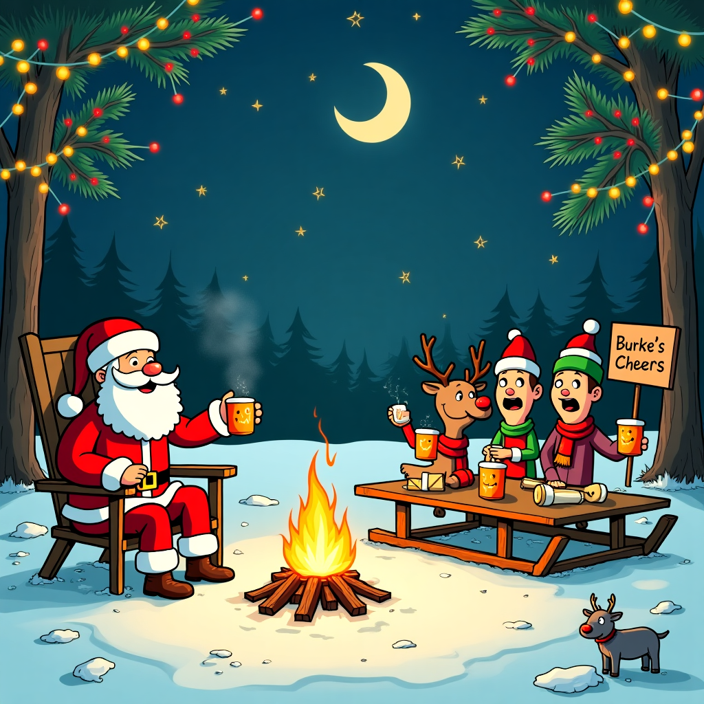 Camping Christmas Cards - Silly Robot Cards