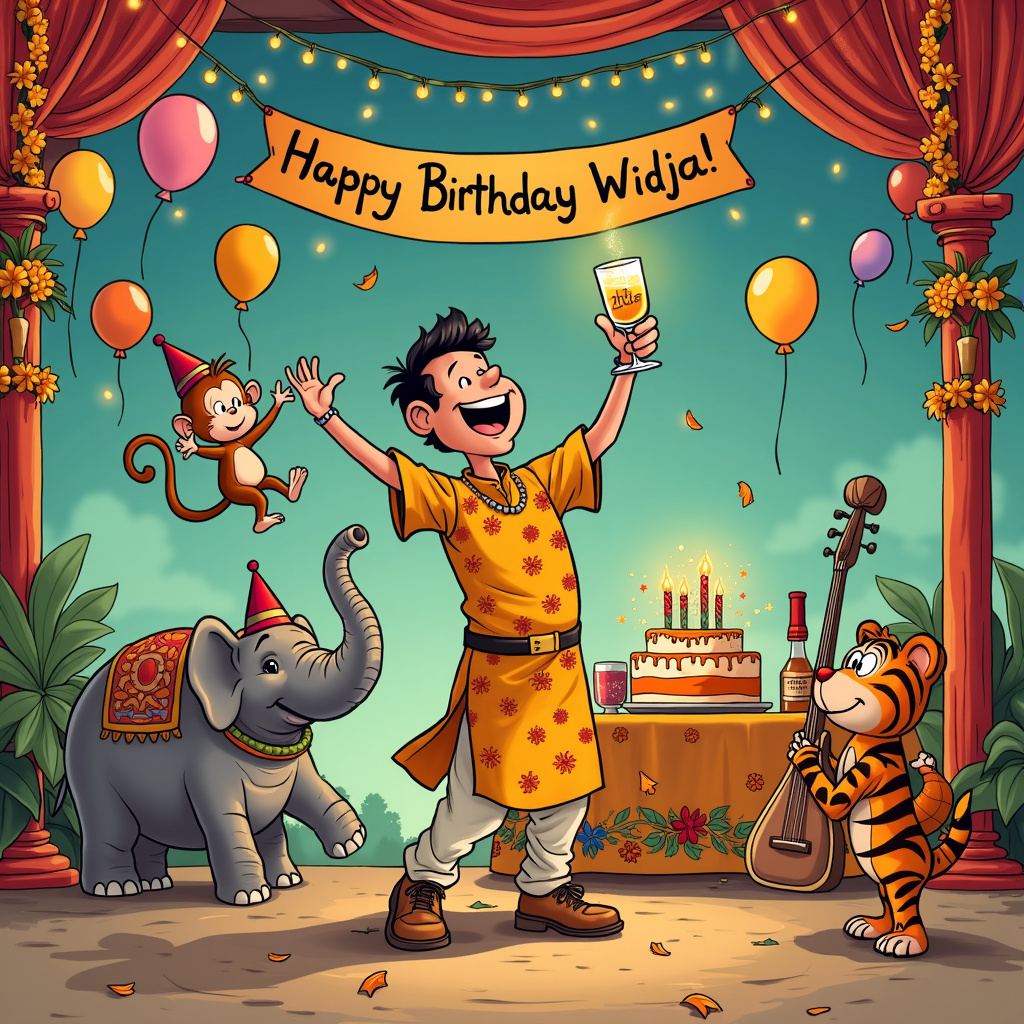 2) Birthday AI Generated Card - Scotch Whiskey ,party with balloons and ...