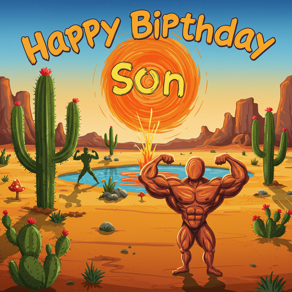 Post-Apocalyptic Theme Birthday Cards - Silly Robot Cards