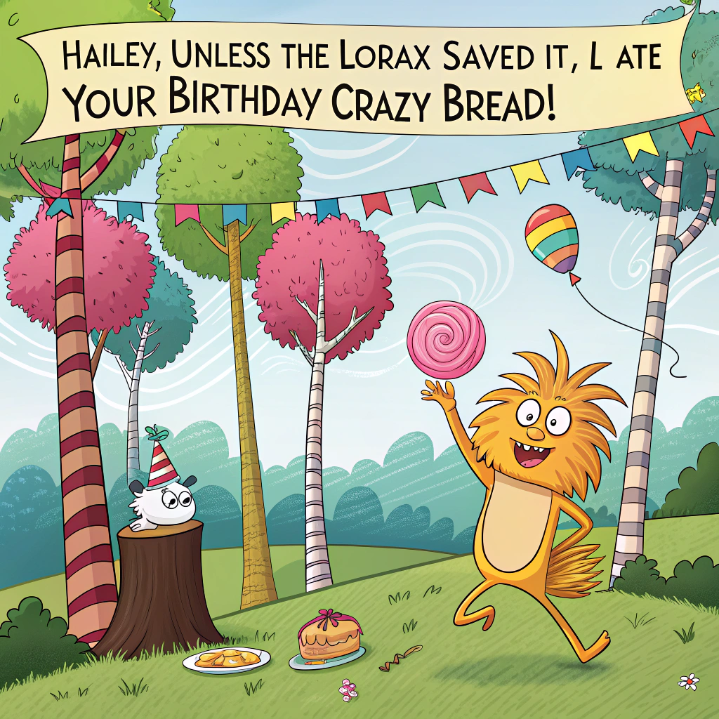 The Lorax Birthday Cards - Silly Robot Cards