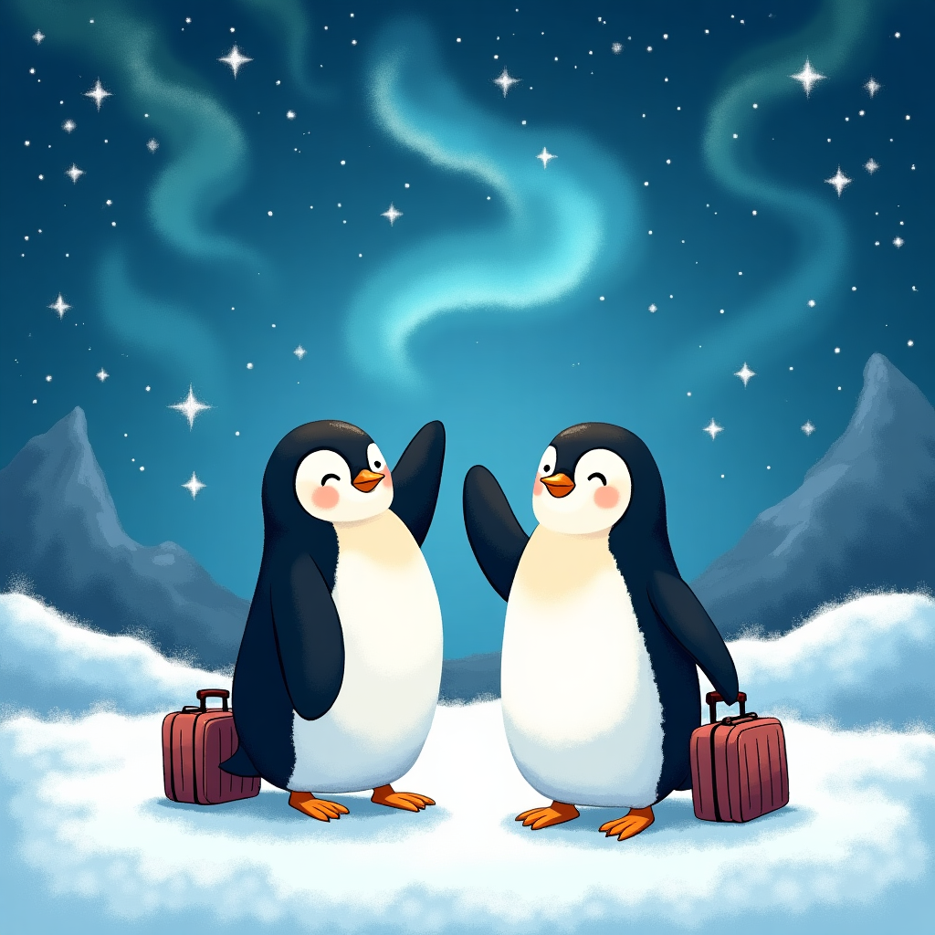 1) Thank-you AI Generated Card - 극지방, Good bye, 하늘색, and (9c5bd)