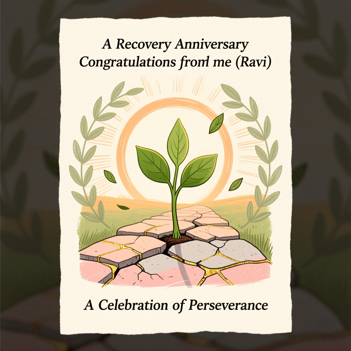 Recovery Anniversary Cards - Silly Robot Cards