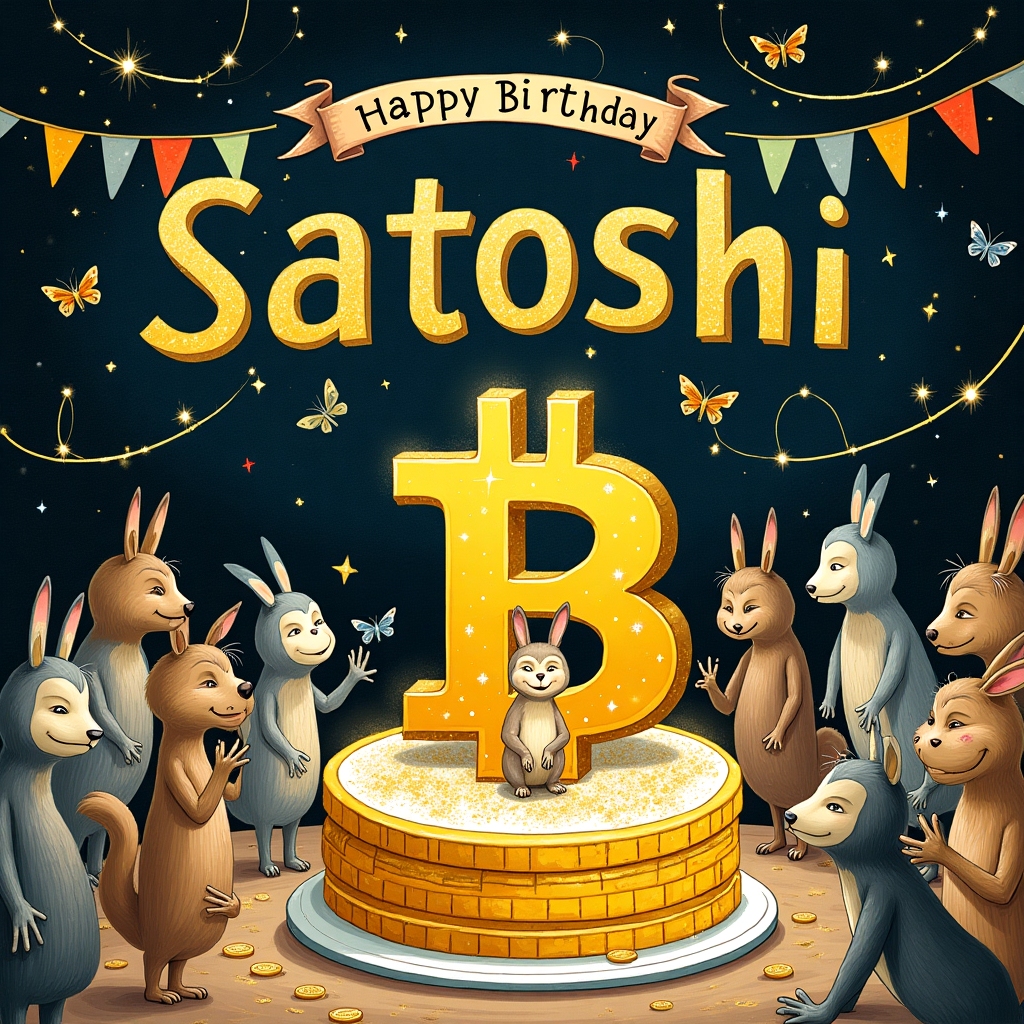 Bitcoin Birthday Cards - Silly Robot Cards