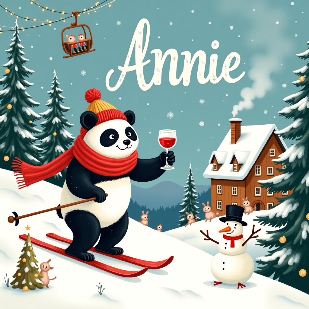 Alpine Resort Christmas Cards - Silly Robot Cards