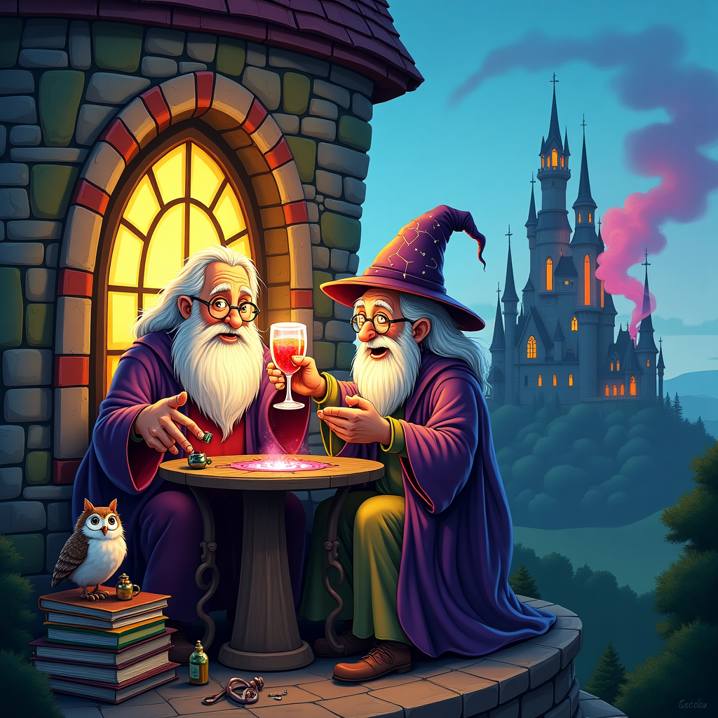 Colorful Potions Anniversary Cards - Silly Robot Cards