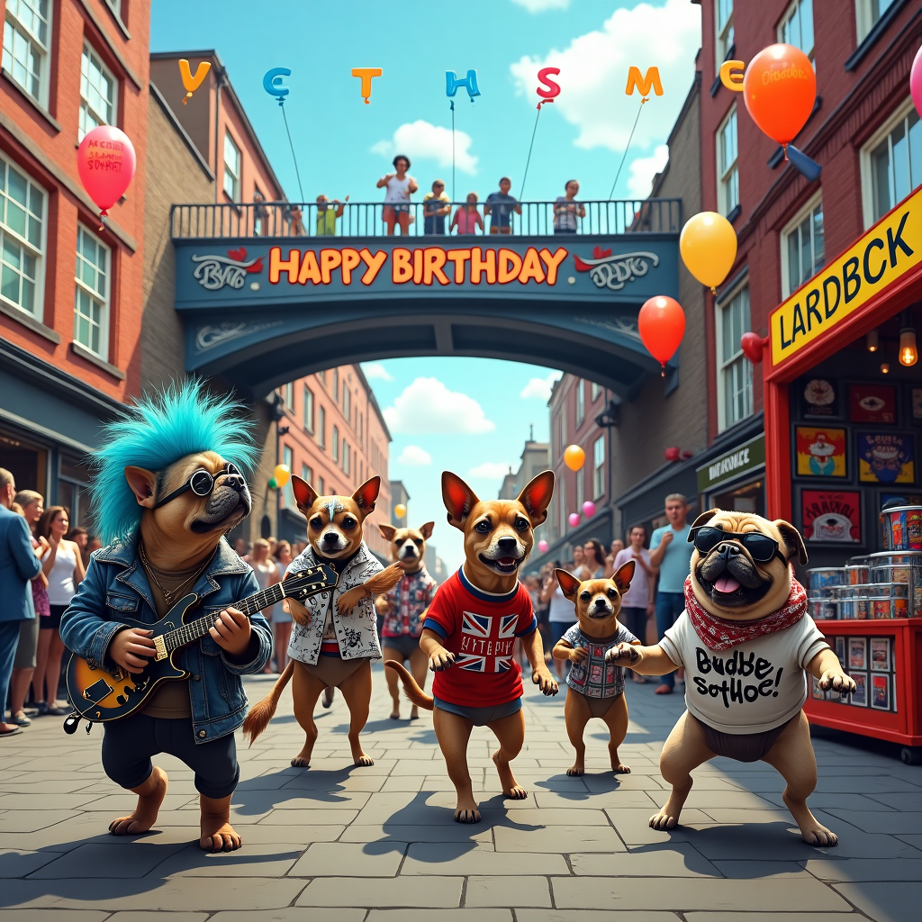 Dog Parade Birthday Cards - Silly Robot Cards