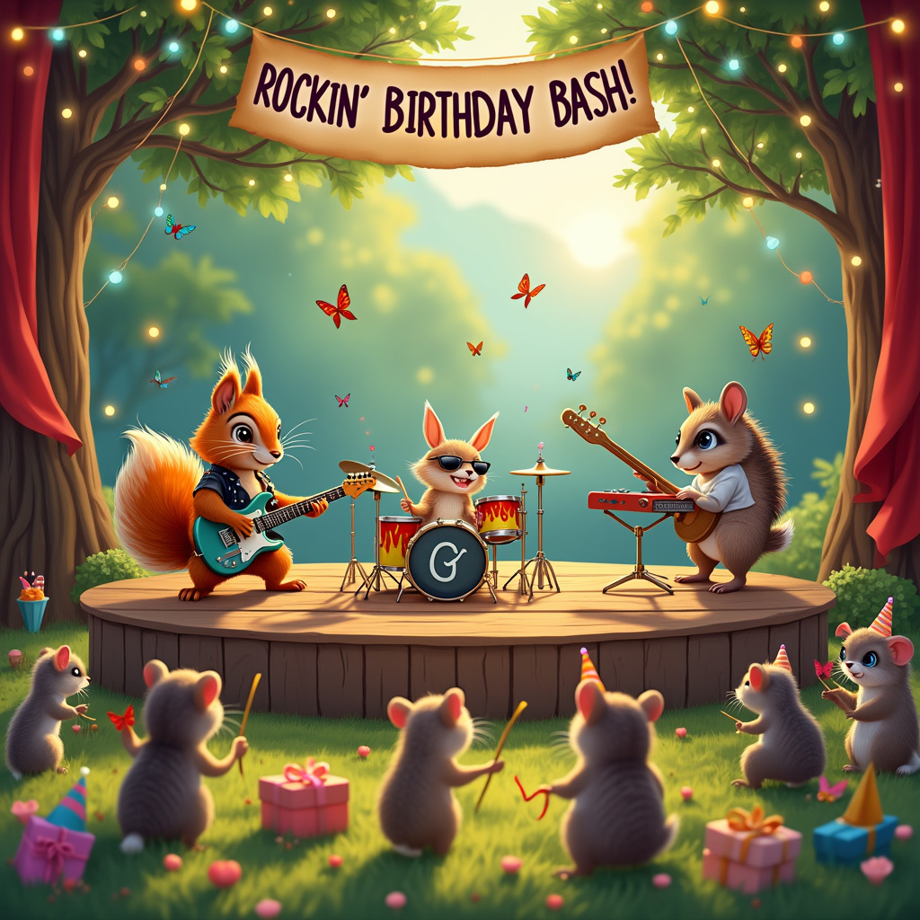 Concert Birthday Cards - Silly Robot Cards