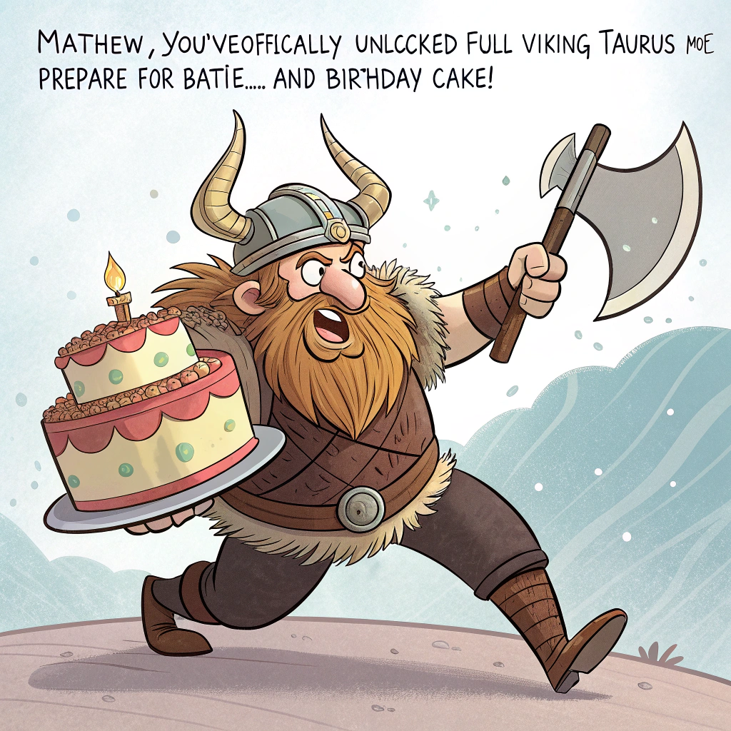 Viking Culture Birthday Cards - Silly Robot Cards