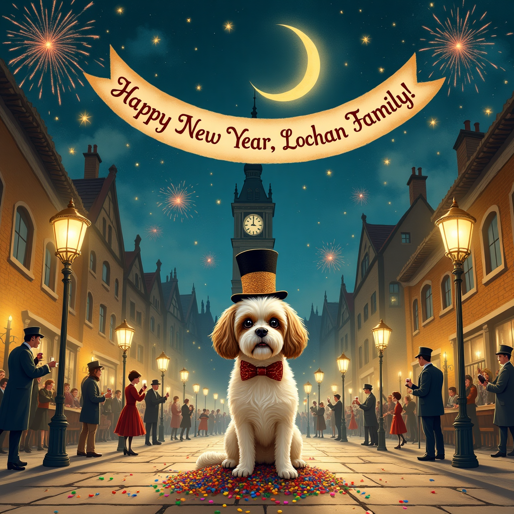 Nostalgic Art Styles New Year Cards - Silly Robot Cards