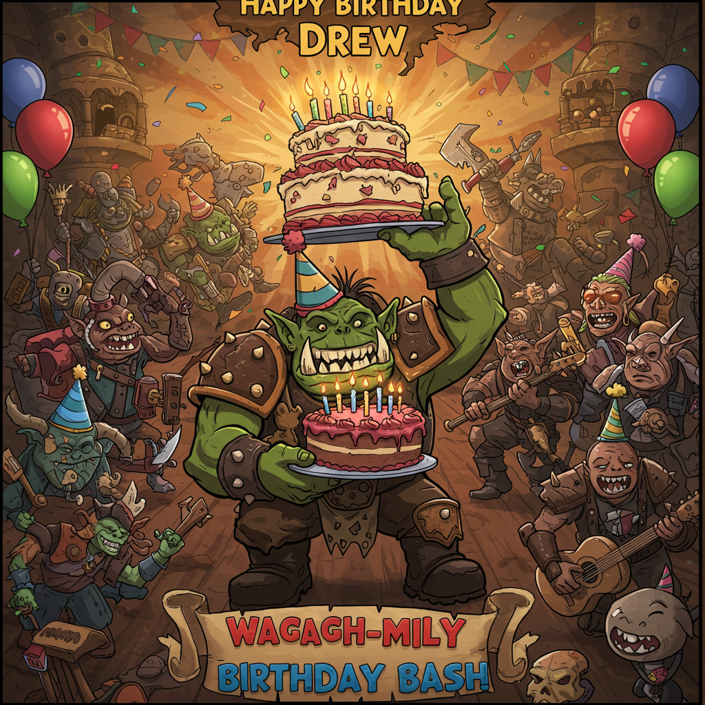 Ork Culture Birthday Cards - Silly Robot Cards