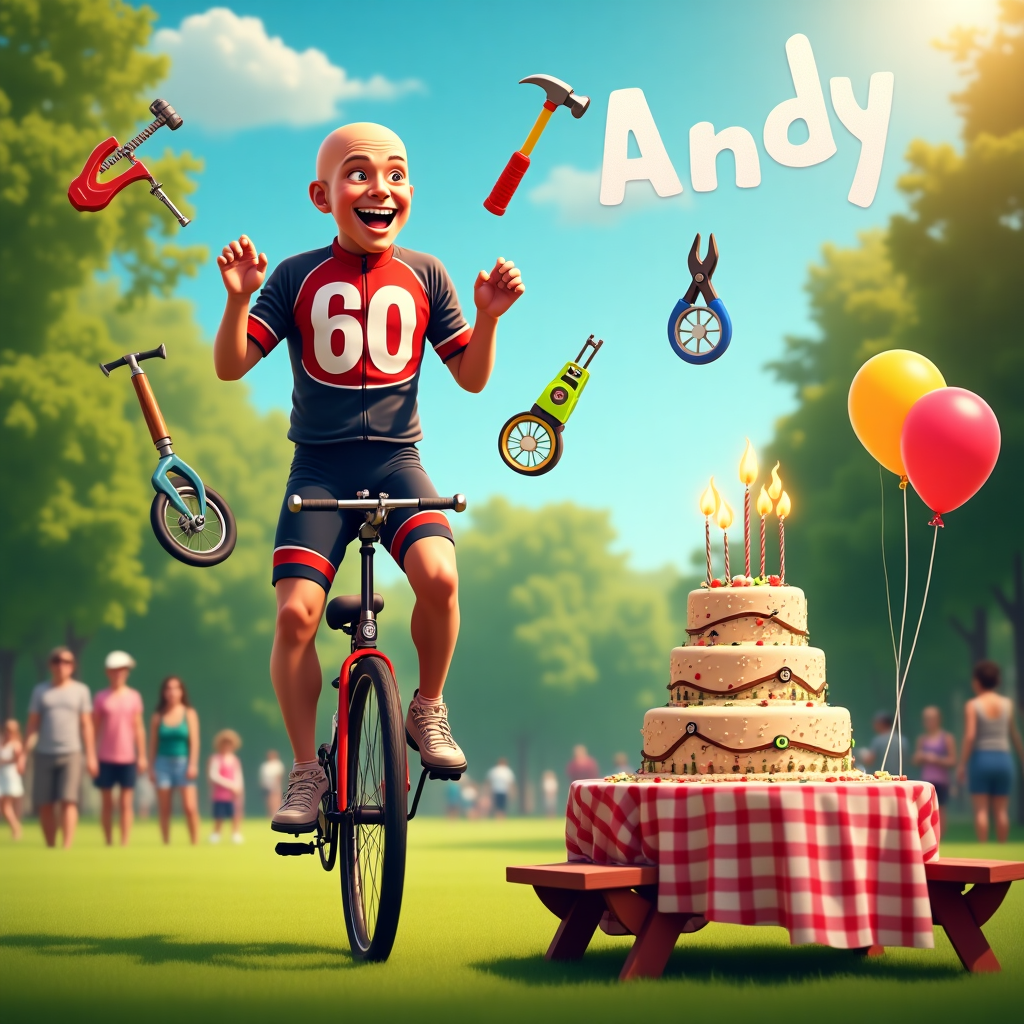 Bald-headed Man Birthday Cards - Silly Robot Cards