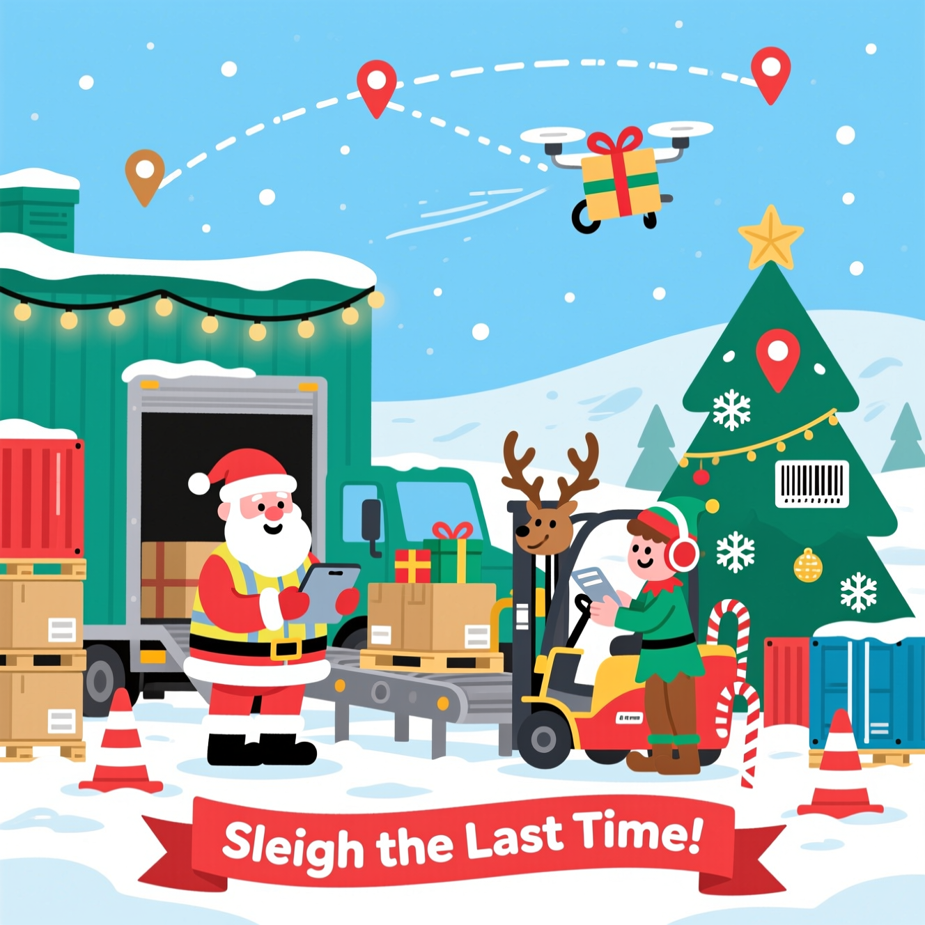 Logistics Christmas Cards - Silly Robot Cards