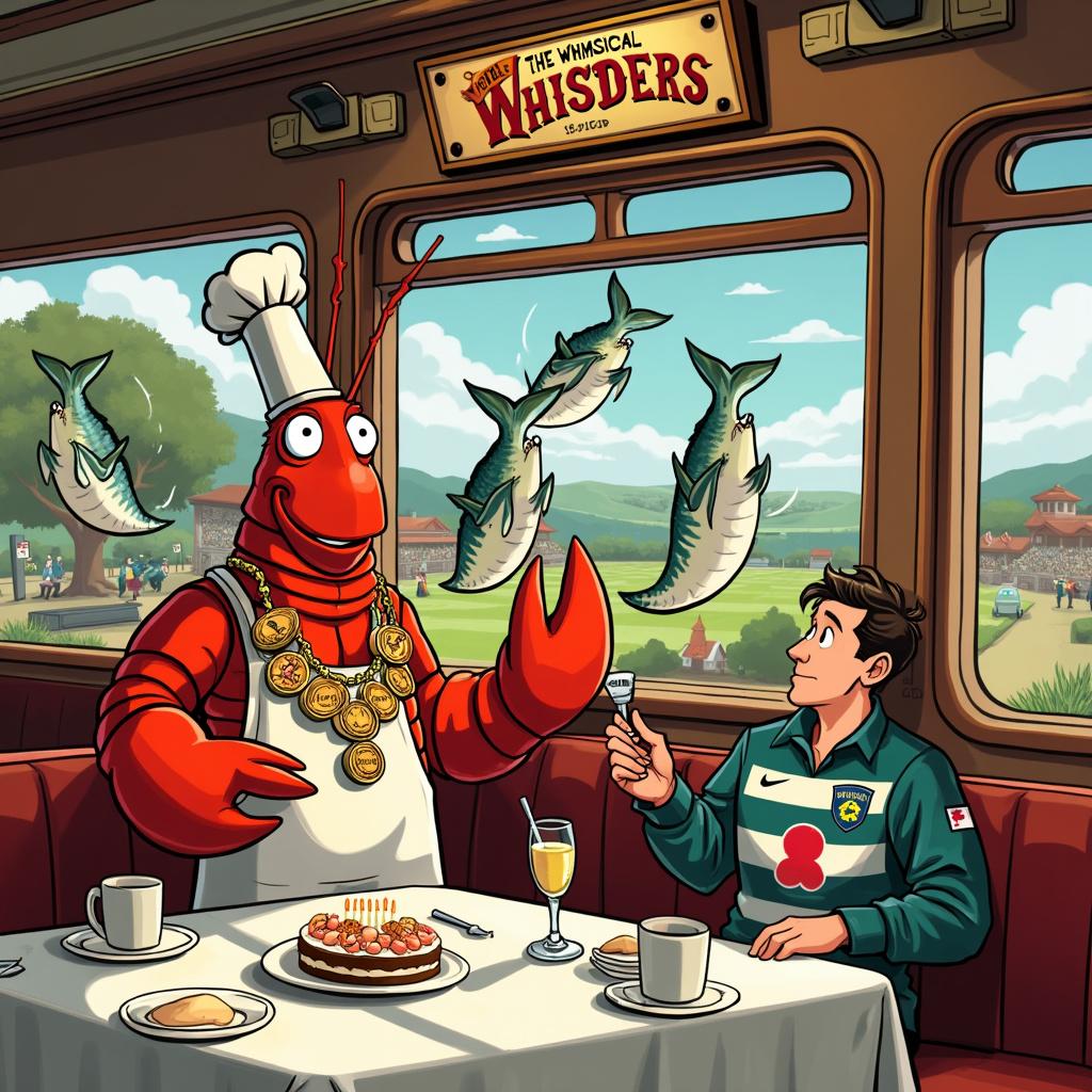 1) Birthday AI Generated Card - Seafood, lobster, fish, Potted shrimps ...